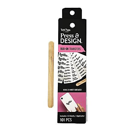 Brea Reese Press And Design Rub On Transfer Message Pad Bold Font With ...