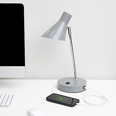 Realspace Tanji Desk Lamp 16 H Gray - Office Depot