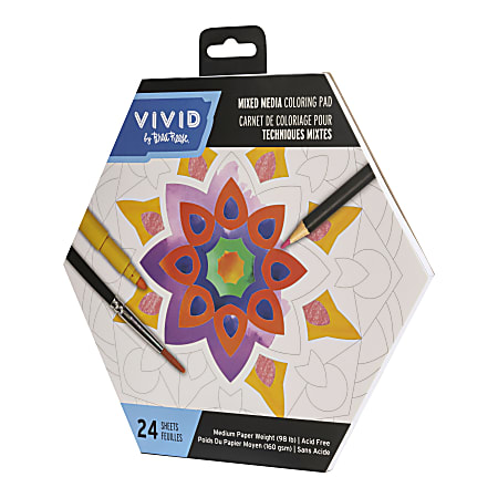 Vivid by Brea Reese Shaped Mixed Media Paper Pad 8 12 x 9 12 Mandala ...