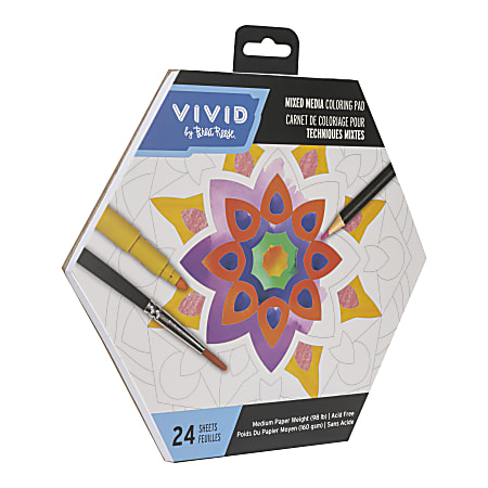 Vivid by Brea Reese Shaped Mixed Media Paper Pad 8 12 x 9 12 Mandala ...