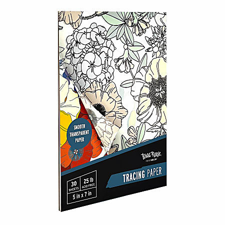 Brea Reese Tracing Paper Pad 5 x 7 White Pad Of 30 Sheets - Office Depot