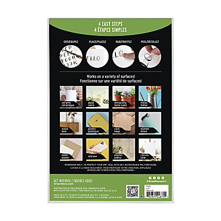 Brea Reese Press And Design Rub On Transfer Alphabet With Applicator ...