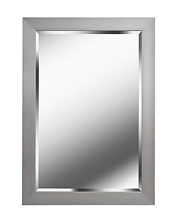 Kenroy Home Drake Beveled Wall Mirror 41 316 x 29 316 Brushed Steel ...