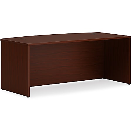 HON Mod 72 W Bowfront Computer Desk Mahogany - Office Depot