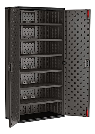 Suncast Commercial Mega Tall Storage Cabinet, 6 Shelves, Gray