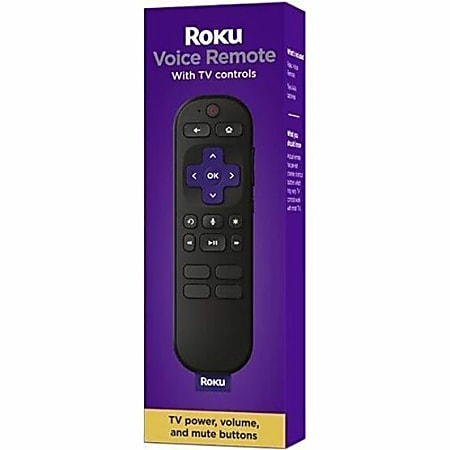 Roku RCA1R Device Remote Control For TV Roku Media Player BatteryBlack ...