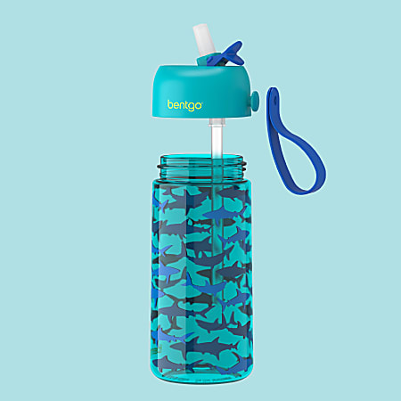 Bentgo Kids Prints Tritan Water Bottle Shark - Office Depot