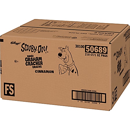 Kelloggs Scooby Graham Crackers 1 Oz Box Of 210 Pouches - Office Depot