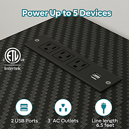 Bestier L Shaped Gaming Computer Desk With Power Outlet LED Lights ...