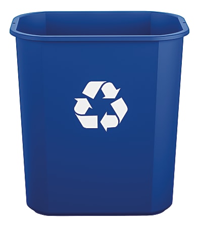Suncast Commercial Desk Side Resin Trash Cans With Recycle Label 3 ...
