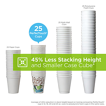 Dixie PerfecTouch by GP PRO Hot Cups 12 Oz Pack Of 25 Cups - Office Depot