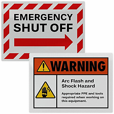 Avery Reflective Sign Labels 3 12 x 5 Permanent Adhesive Rectangle ...