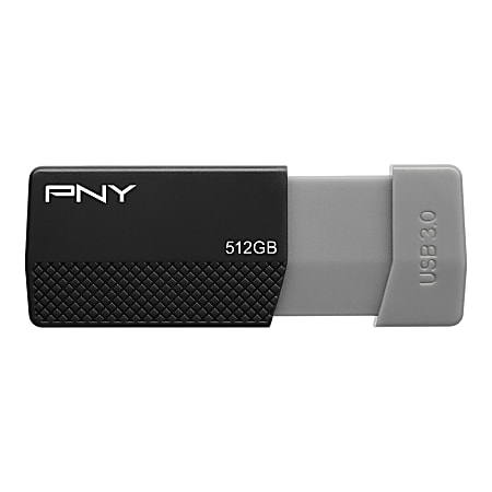 PNY USB 3.0 Flash Drive 512GB Black - Office Depot