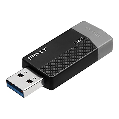 PNY USB 3.0 Flash Drive 512GB Black - Office Depot