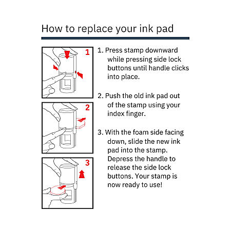 Custom 2000 Plus PrintPro Round Replacement Ink Pad 1 Color R30 1 18 ...