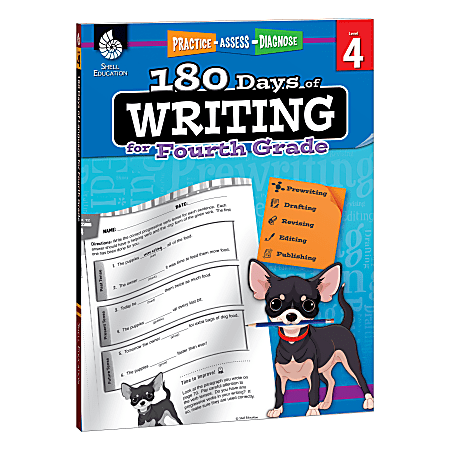 Shell Education 180 Days Of Writing Workbook Grade 4 - Office Depot