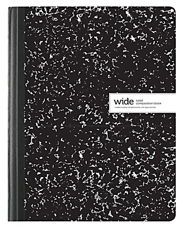 Office Depot Brand Marble Composition Book 7 12 x 9 34 Wide Ruled 100 ...