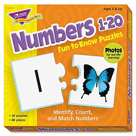 Trend Fun To Know Puzzle Numbers 1 20 40 Pieces - Office Depot