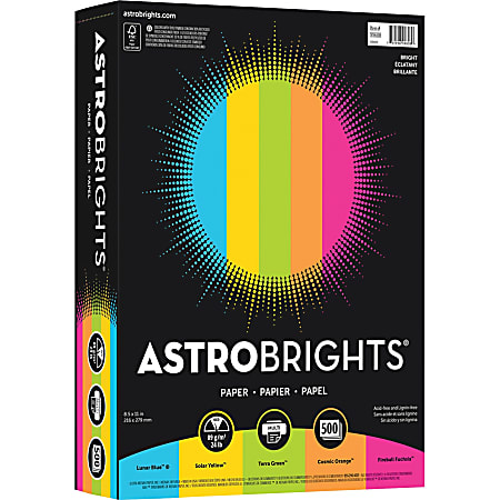 Neenah Astrobrights Bright Color Copy Paper 1 Ream Bright Assortment ...