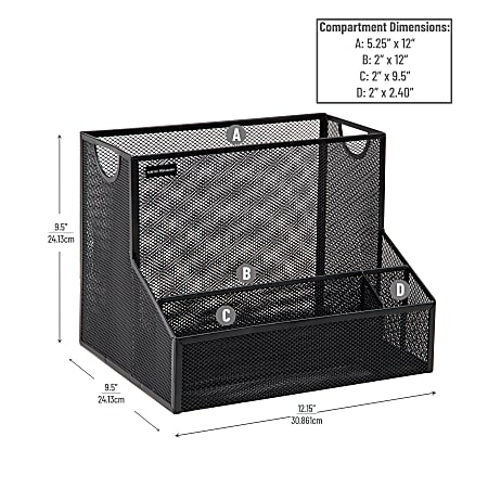 Mind Reader Desktop Organizer Vertical File Storage 9 12 H x 9 12 W x ...