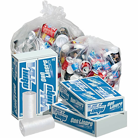 Pitt Plastics Linear Low Can Liners 38 x 58 0.95 Mil Clear Box Of 100 ...