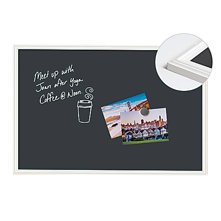 U Brands Magnetic Chalkboard 40 X 30 White D cor Frame 2916U00 01 ...