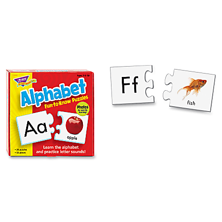 Trend Fun To Know Puzzle Alphabet 52 Pieces - Office Depot