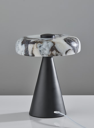 Adesso Randy 9 H Cordless Table Lamp MarbleBlack - Office Depot