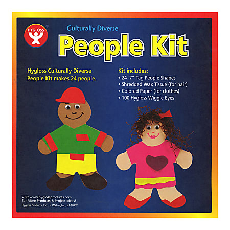Hygloss Culturally Diverse People Kit 7 24 Shapes Per Pack Set Of 2 ...