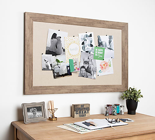 DesignOvations Beatrice Non Magnetic Decorative Framed Linen Fabric ...