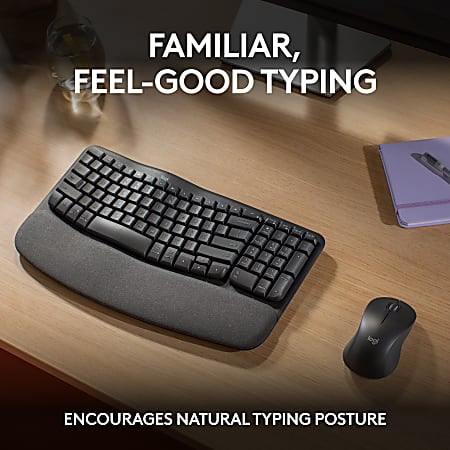 Logitech Wave Keys MK670 Wireless Ergonomic Keyboard And Signature M550 ...
