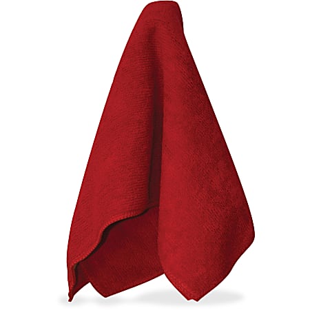 Impact Red Microfiber Cleaning Cloths For Multipurpose 16 Length x 16 ...