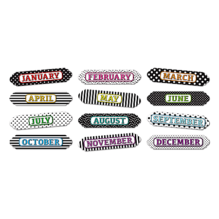 Ashley Productions Magnetic Die Cut Timesavers Labels Months Of The ...