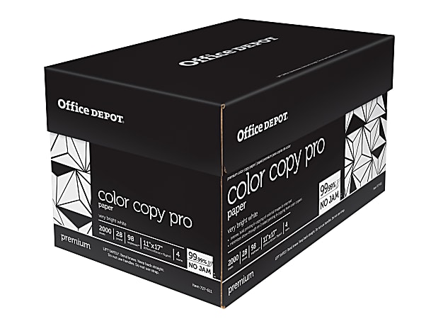 Office Depot Color Copy Paper 4 Reams White Ledger 11 x 17 2000 Sheets ...