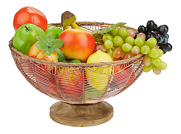 Mind Reader Decorative Fruit Bowl 11 34 Pink - Office Depot