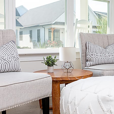 Lalia Home Transparent Octagonal Table Lamp 15 12 H White ShadeBrass ...