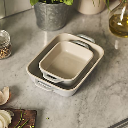 Staub 2 Piece Baking Dish Set Macaron Pastel Blue - Office Depot