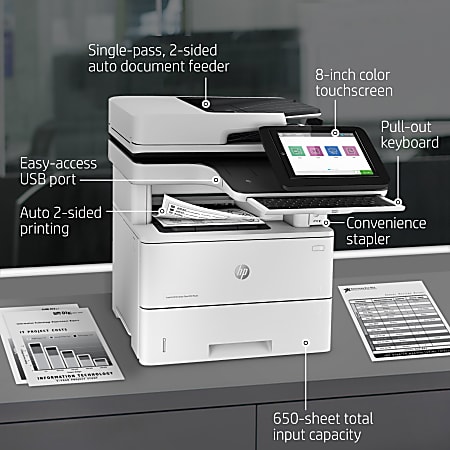 HP LaserJet Enterprise Flow MFP M528c Laser Monochrome Printer - Office ...