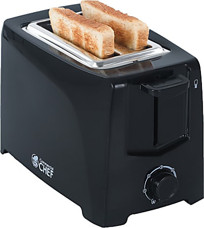 Commercial Chef 2 Slice Toaster 6 12 H x 9 78 W x 5 1316 D Black ...