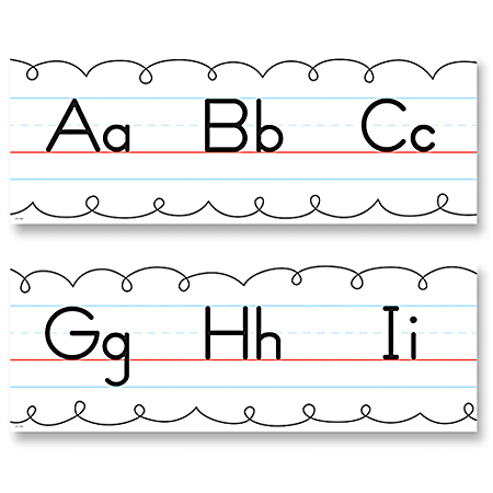 Creative Teaching Press Traditional Manuscript Alphabet Line Bulletin ...
