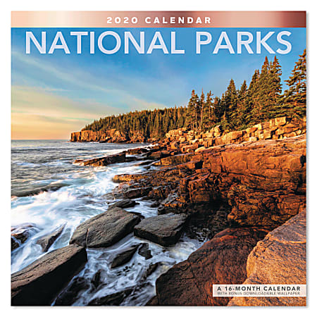 Mead National Parks Monthly Wall Calendar 12 x 12 January to December ...