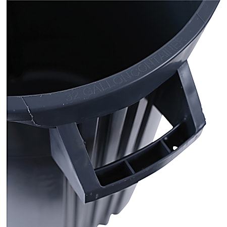 Genuine Joe Heavy Duty Trash Container 32 Gallons Gray - Office Depot