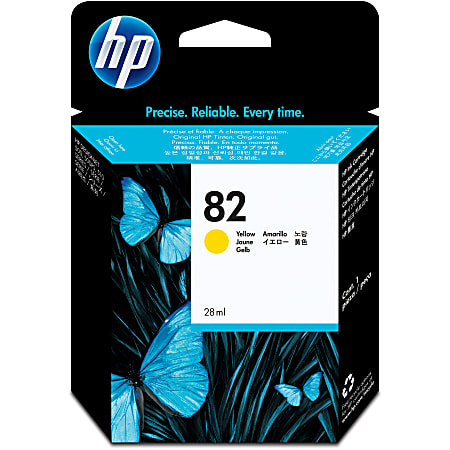 HP 82 28 ml yellow original DesignJet ink cartridge for DesignJet 500 ...