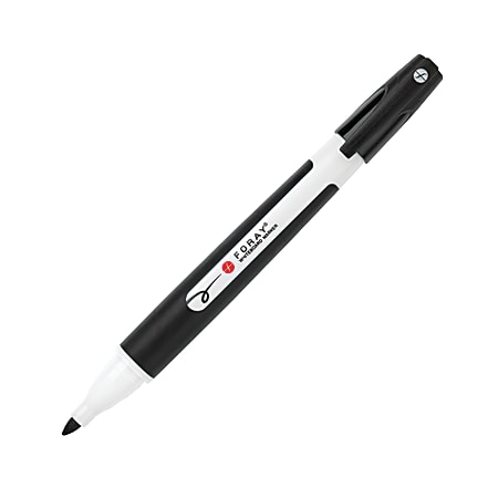 FORAY Pen Style Dry Erase Markers With Soft Grips Black Pack Of 12 ...
