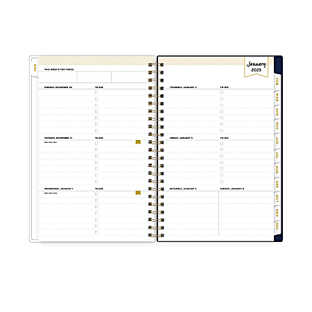 2025 Day Designer WeeklyMonthly Planning Calendar 5 x 8 Blue Bouquet ...