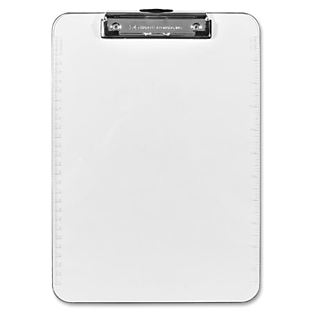 CLI Rubber Grip Plastic Clipboards 8 12 x 11 Low profile Plastic Clear ...