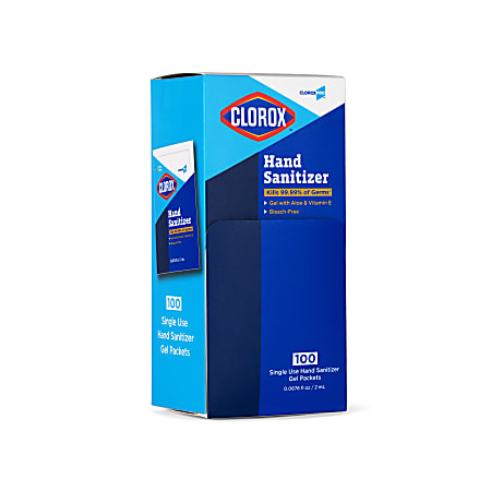 Clorox Pro Single Use Hand Sanitizer Gel 0.067 Oz 2 ml 100 Per Box Case ...