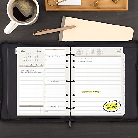 AT A GLANCE 2027 Daily Planner Two Pages Per Day Refill Loose Leaf ...