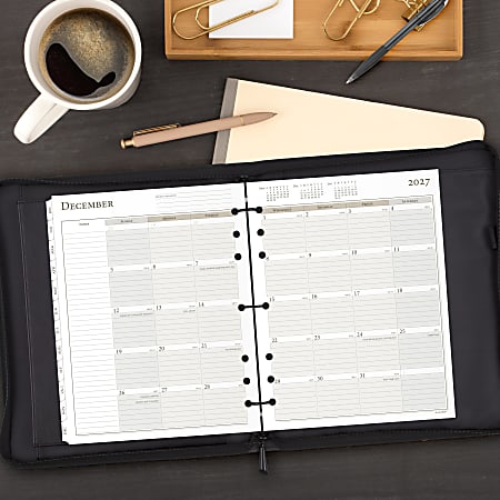 AT A GLANCE 2027 Daily Planner Two Pages Per Day Refill Loose Leaf ...