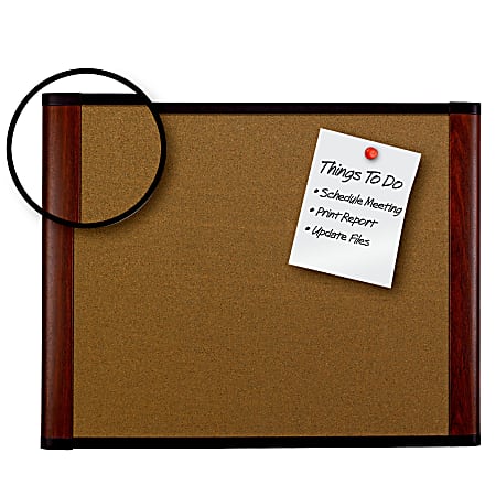 3M Cork Bulletin Board 48 x 36 Aluminum Frame With Mahogany Finish ...